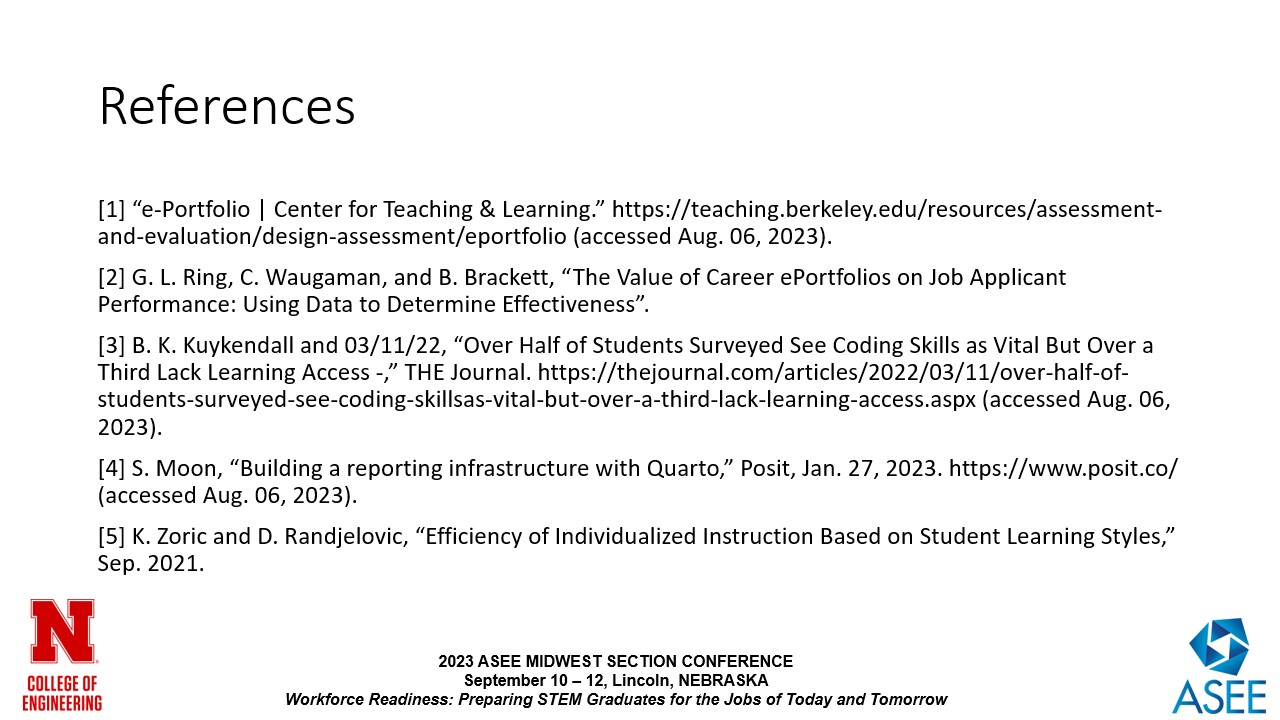 2023 American Society for Engineering Education (ASEE) Midwest Section Conference – Alyssa Ball